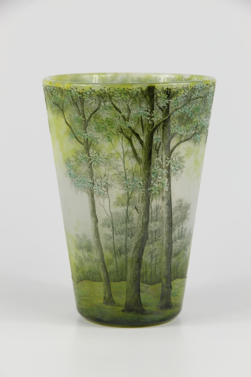 Proantic: Daum Nancy Vase (forest Scene)