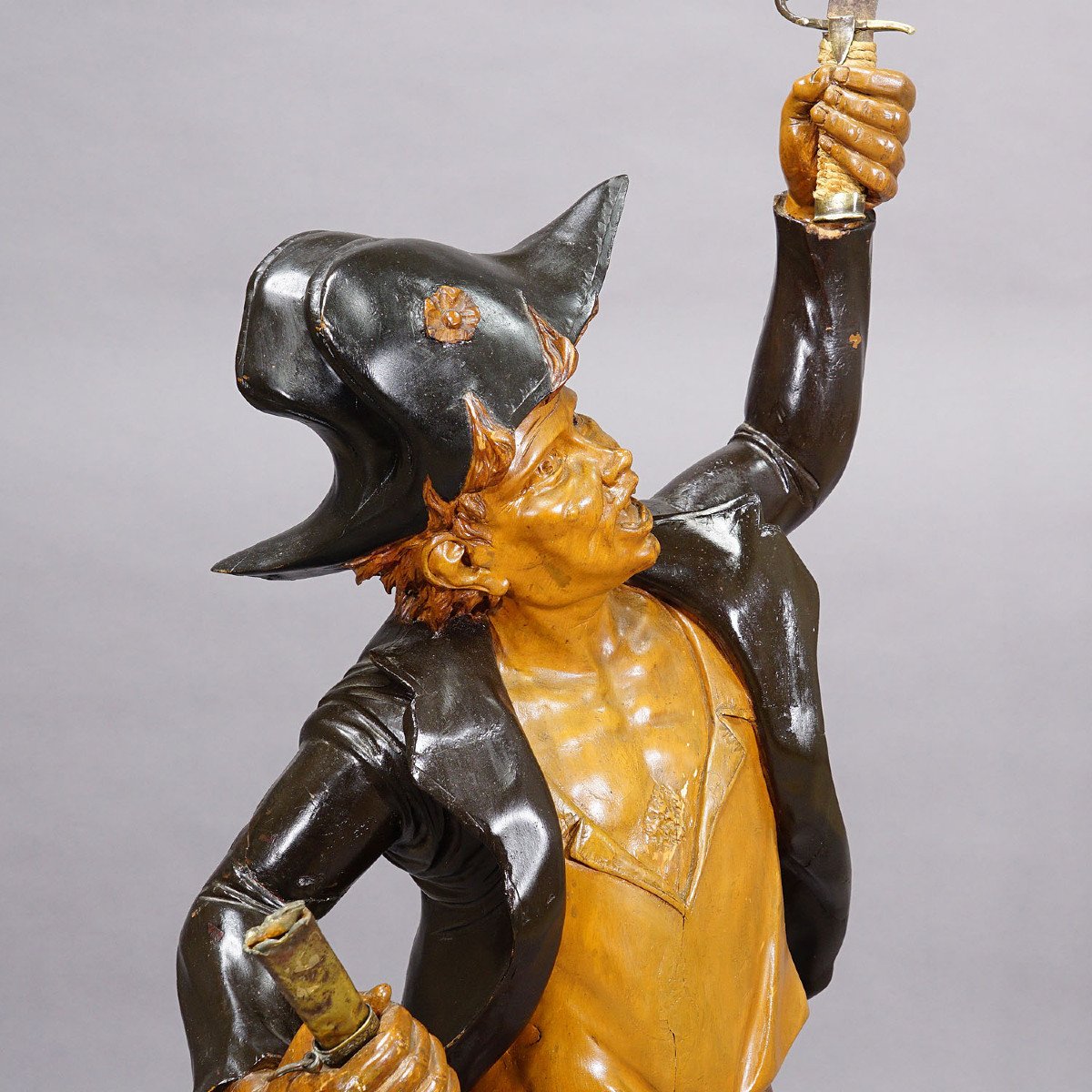 Proantic: Large Antique Statue Of A French Freedom Fighter Ca. 1920s