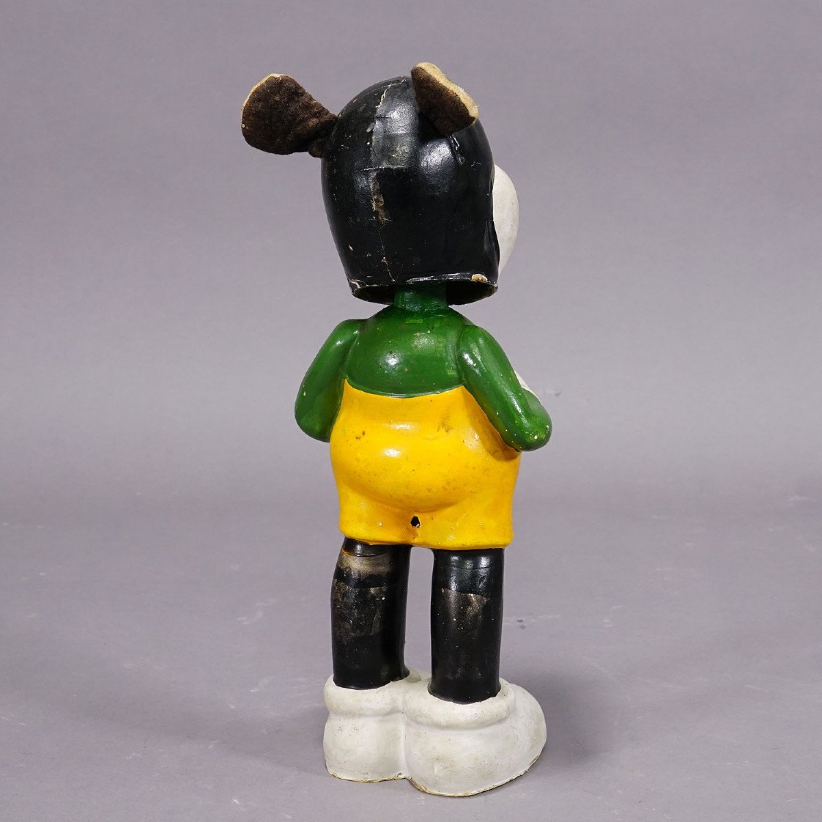 Proantic: Antique Bobble Head Mikey Mouse In Paper Mache Ca. 1930s