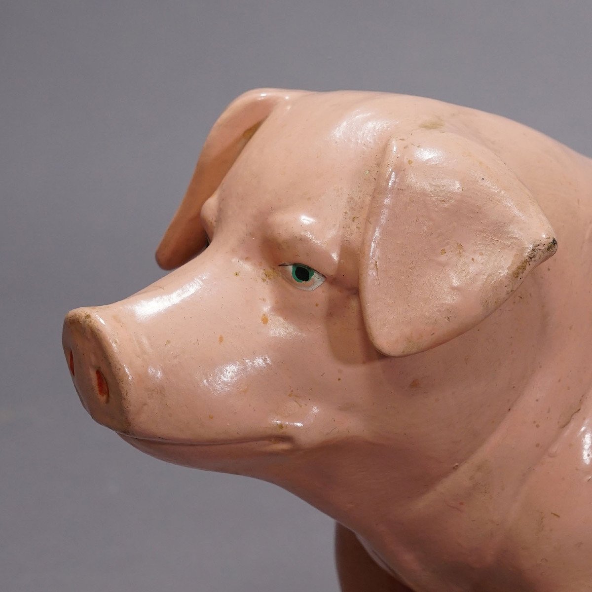 Proantic: 1950s Butcher Shop Window Decoration Representing A Pig