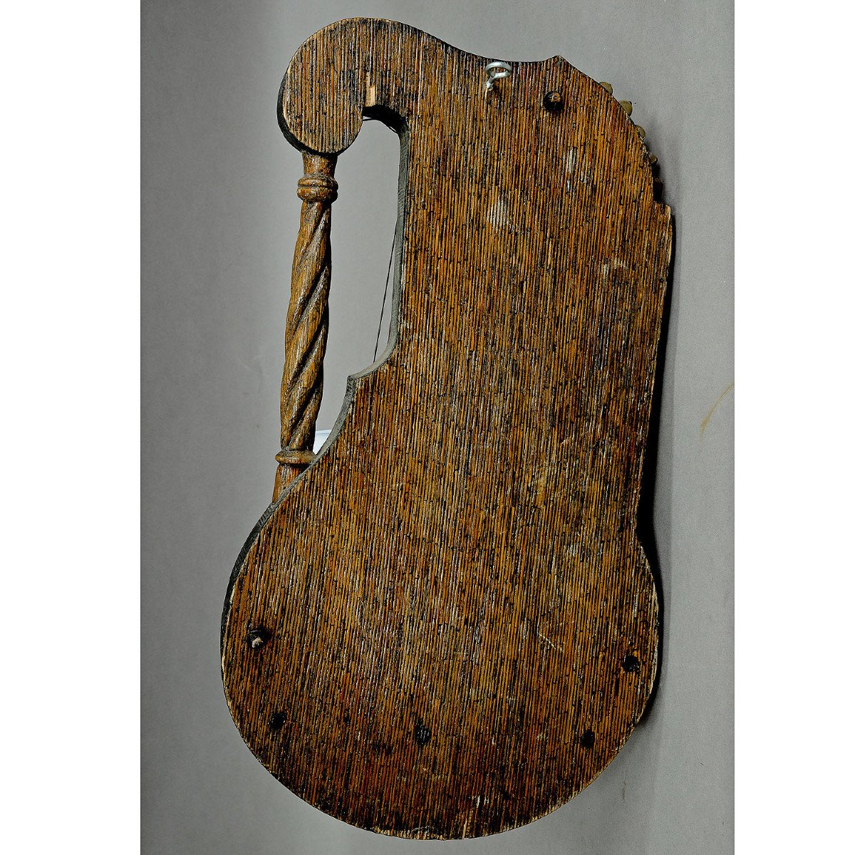 Proantic: Cithare d'Art Populaire Faite De Bâtons d'Allumettes Par Un