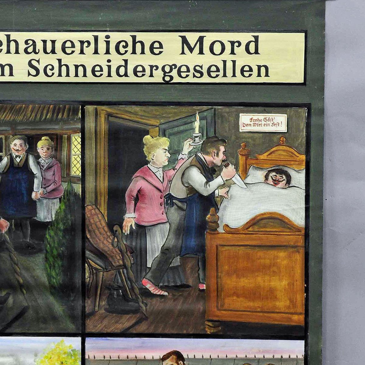 Proantic: Wall Decoration Chart Depicting Colorful The Story Of A Murd