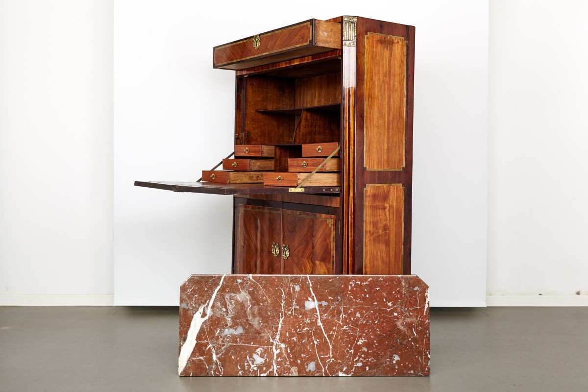 Proantic: Secrétaire Marqueterie Estampillé Jacques-pierre Letellier