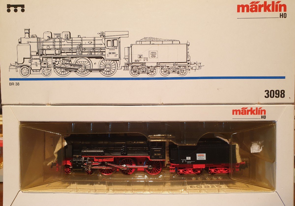Proantic: Marklin Ho Ref 3098 Locomotive 230 Type Br38 With Its Tender