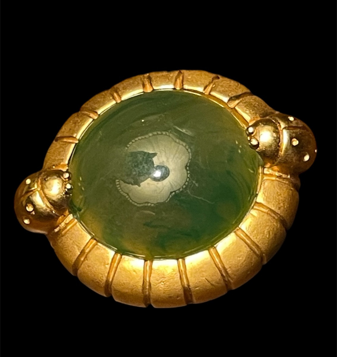 Proantic: Lanvin Couture Brooch In Gold-tone Metal