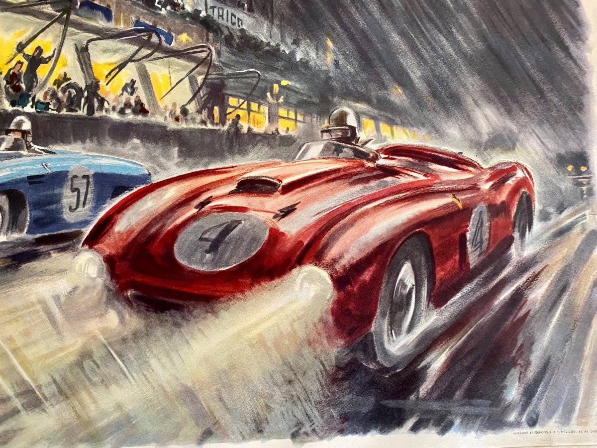 Proantic: Géo Ham Print “24 Hours Of Le Mans” 1954