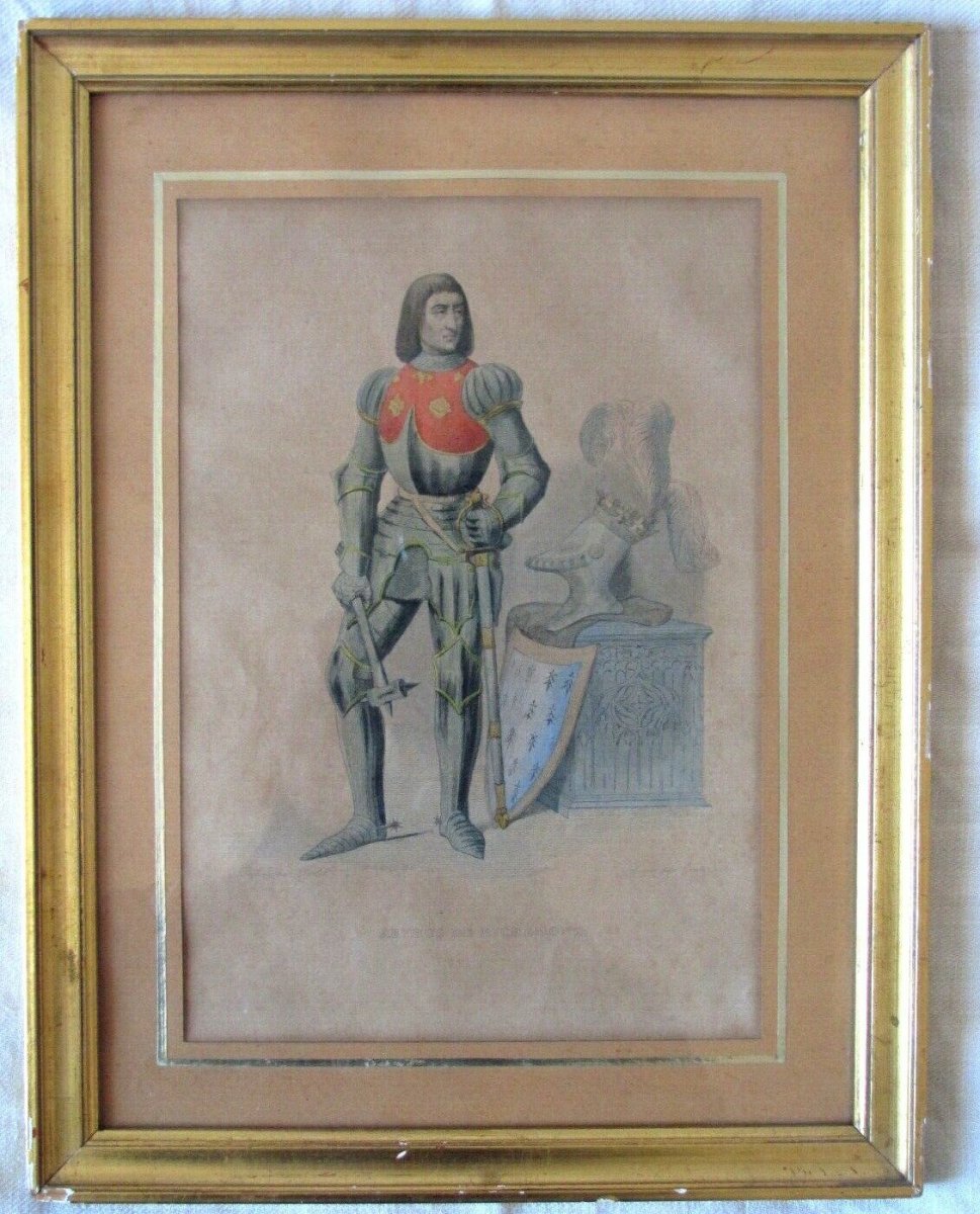 Proantic: Watercolor Print - Arthur III Of Brittany - Arthus De Richem