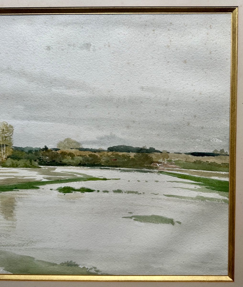 Proantic: Allongé Auguste (1833-1898) - Watercolor - Landscape - Barb