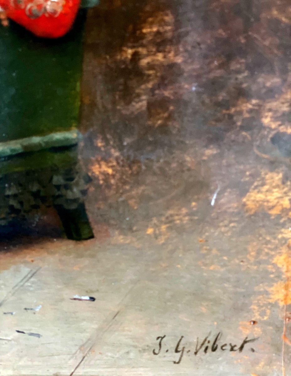 Proantic: Genre Painting On Wooden Panel Signed Jean Georges Vibert 19