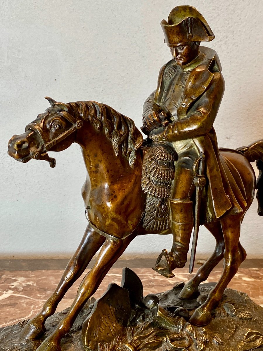 Proantic: Waterloo , Bronze Of Napoleon For The 1st Time The Ea