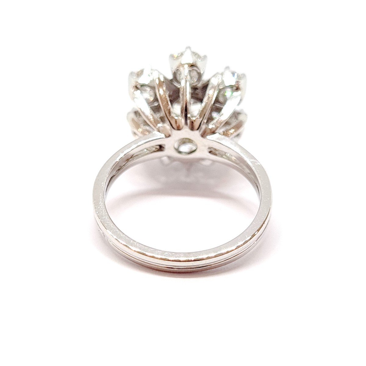 Old 18k White Gold Diamond Ring