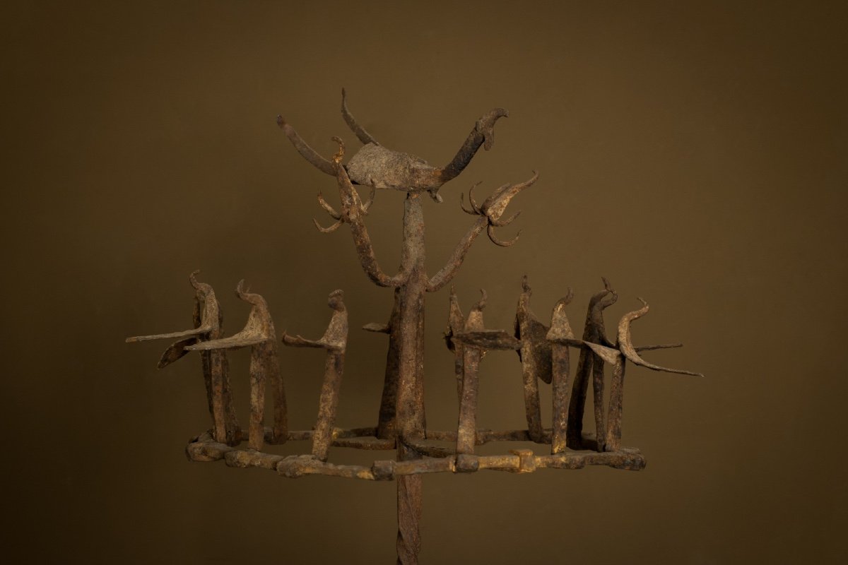 Proantic: The Birds Of Osanyin . Yoruba Wrought Iron .. Nigeria . Opa