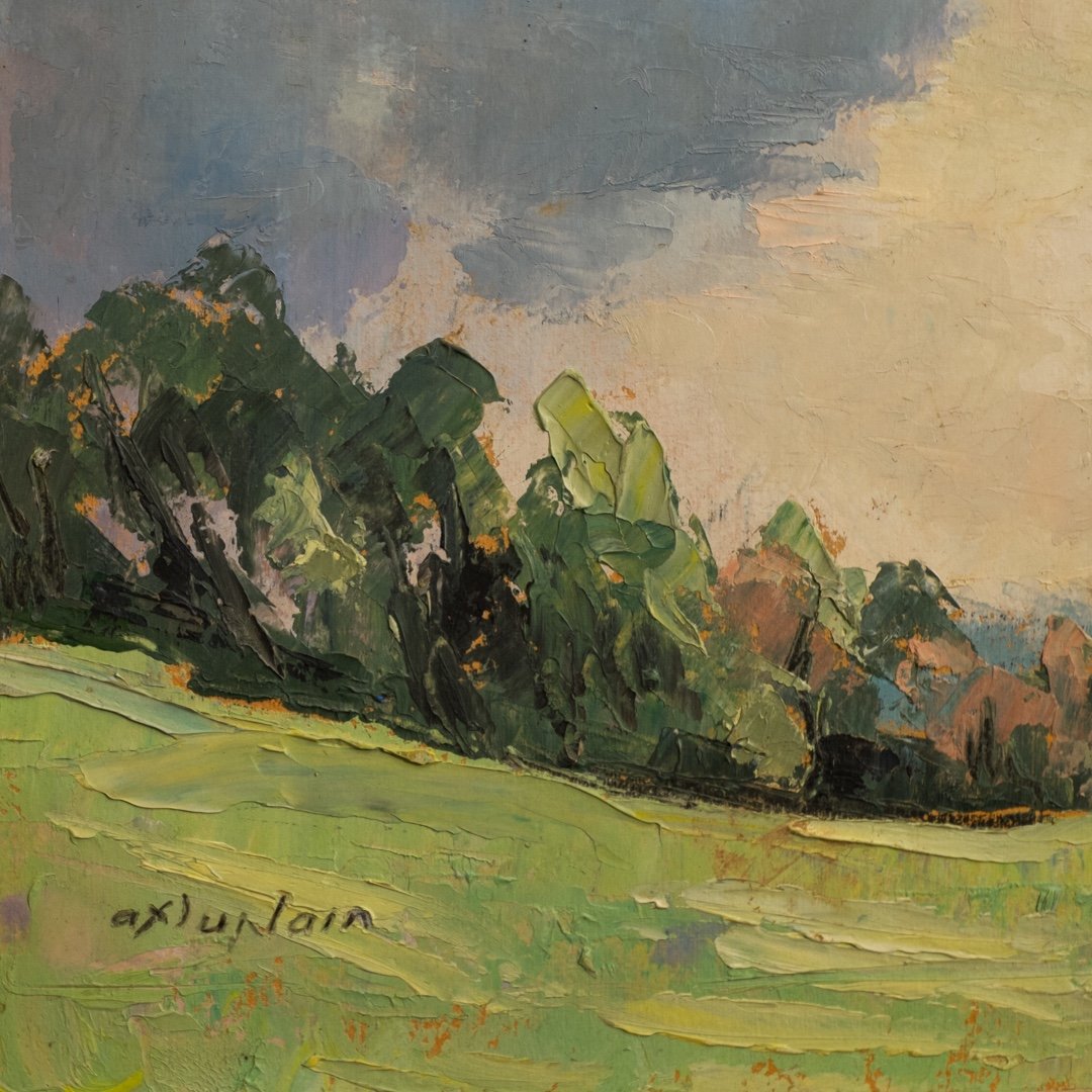Proantic: Ami-ferdinand Duplain Swiss Painter . Lakeside Hillsides . L