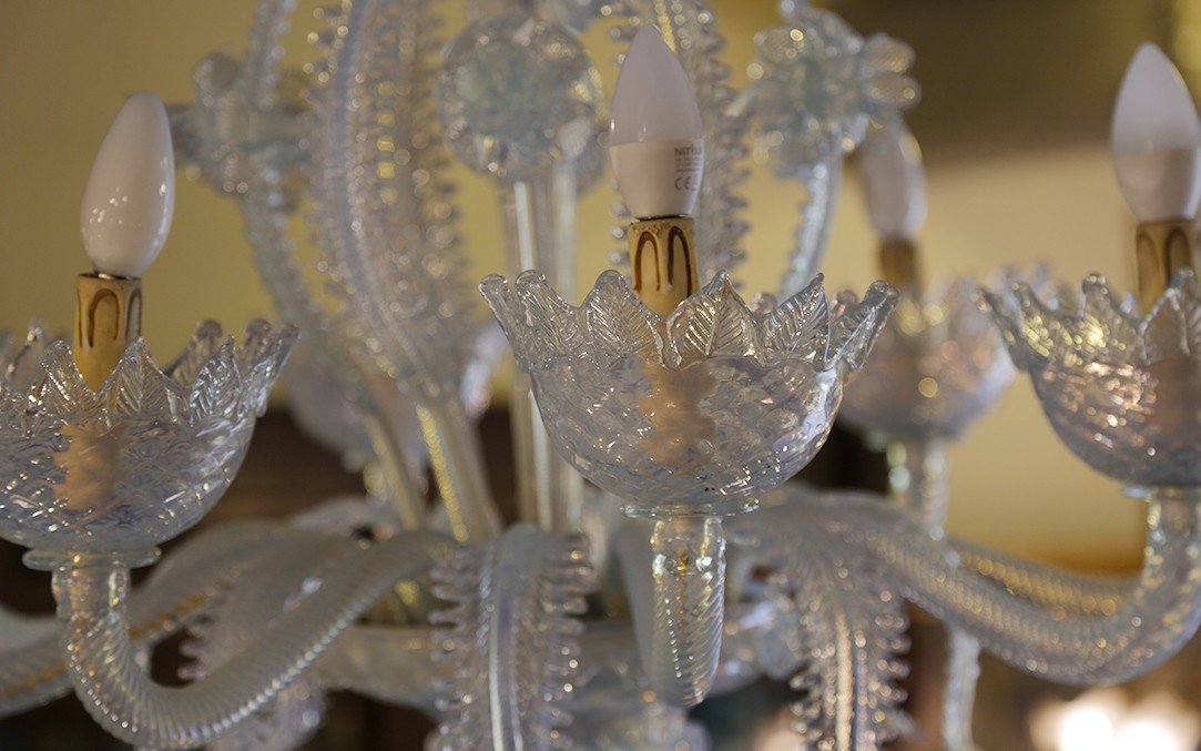 Proantic: Lustre Murano, Verre De Venise, Début XXème Siècle