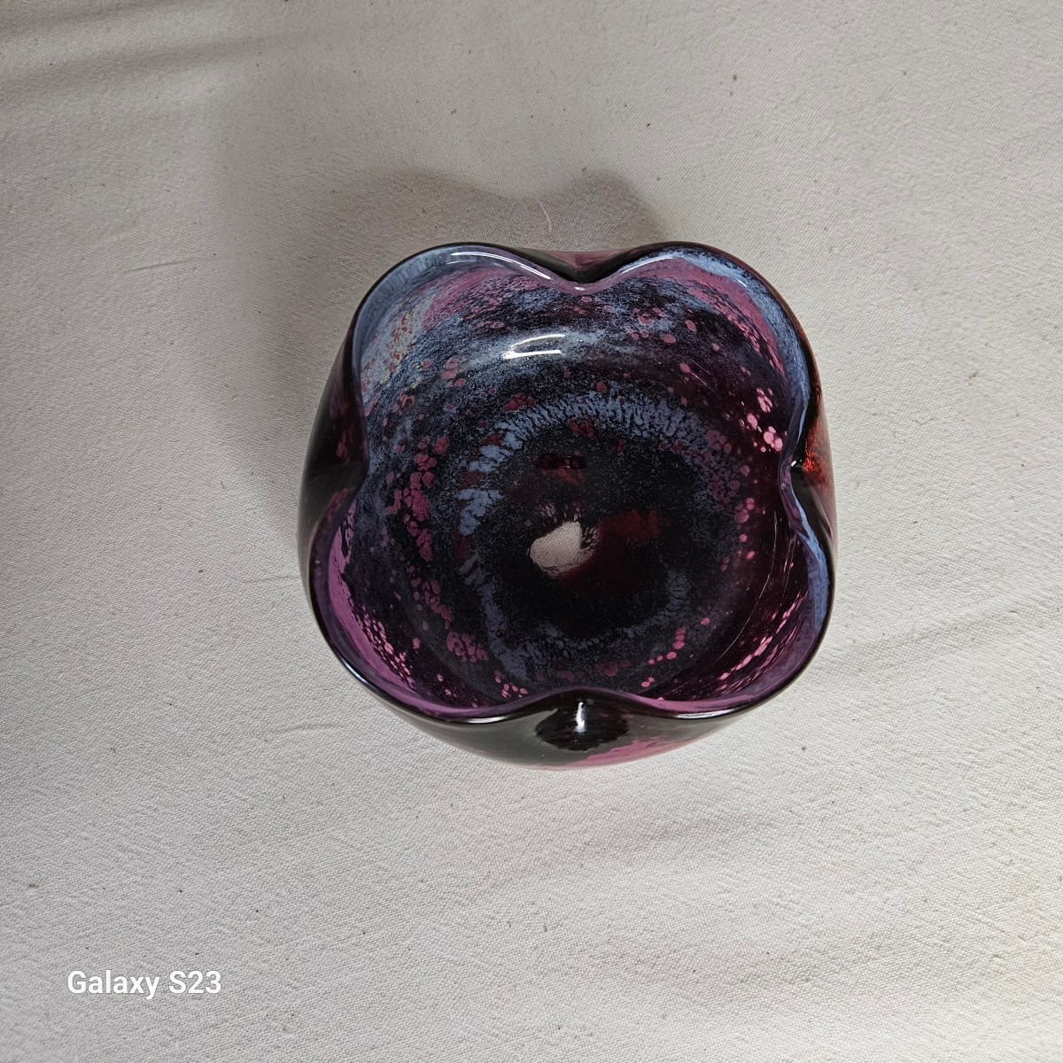 Proantic: Daum Nancy Petite Coupe, Polylobed Bowl With Hot Pinched Nec