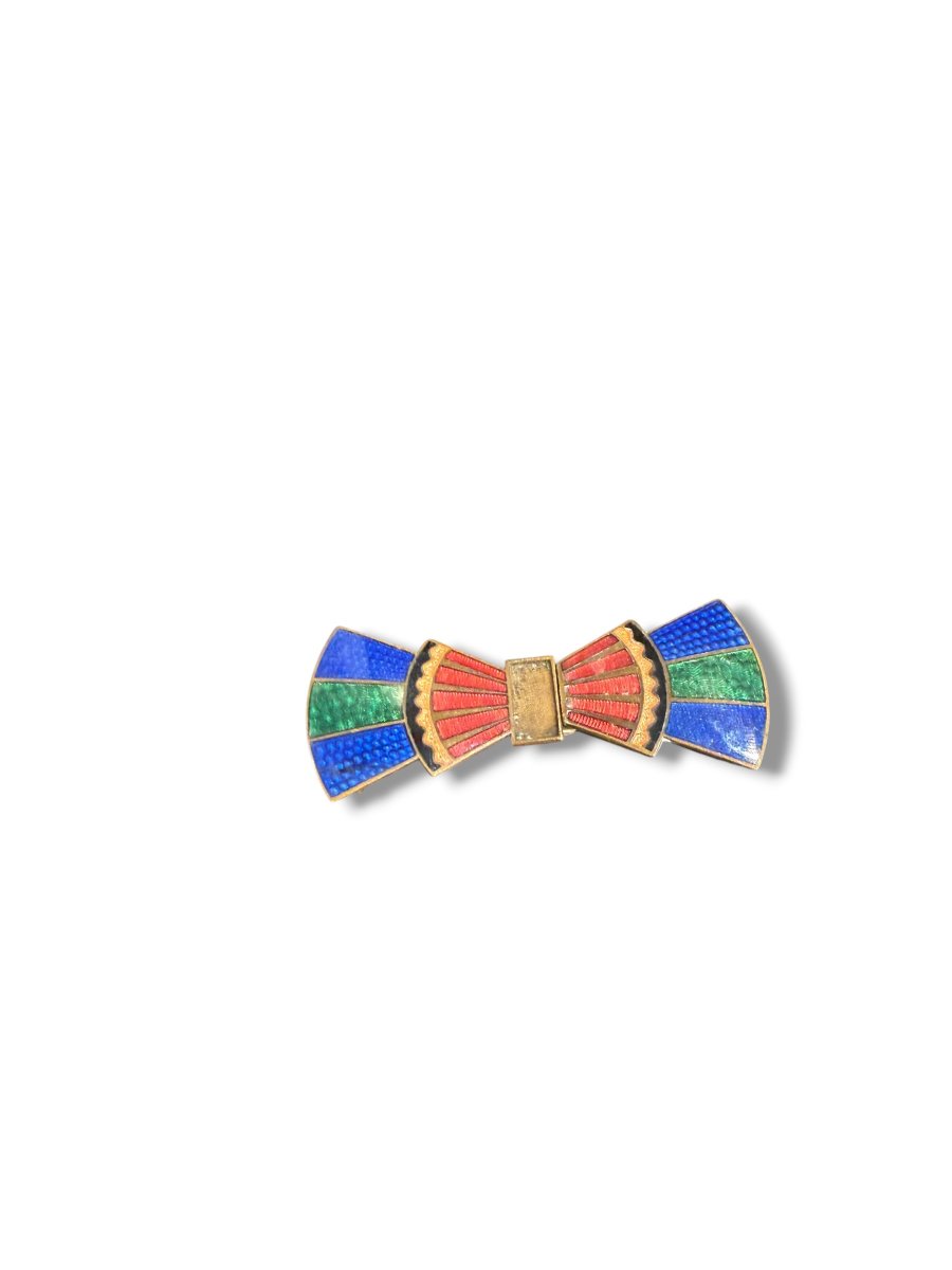 Proantic: Enameled Art Deco Buckle In The Style Of Lucien Hirtz