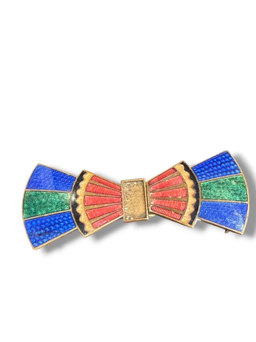 Proantic: Enameled Art Deco Buckle In The Style Of Lucien Hirtz