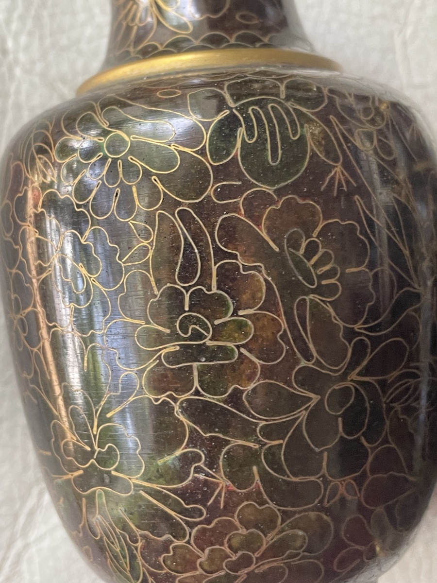 Proantic: Pair Of Asian Cloisonné Vases