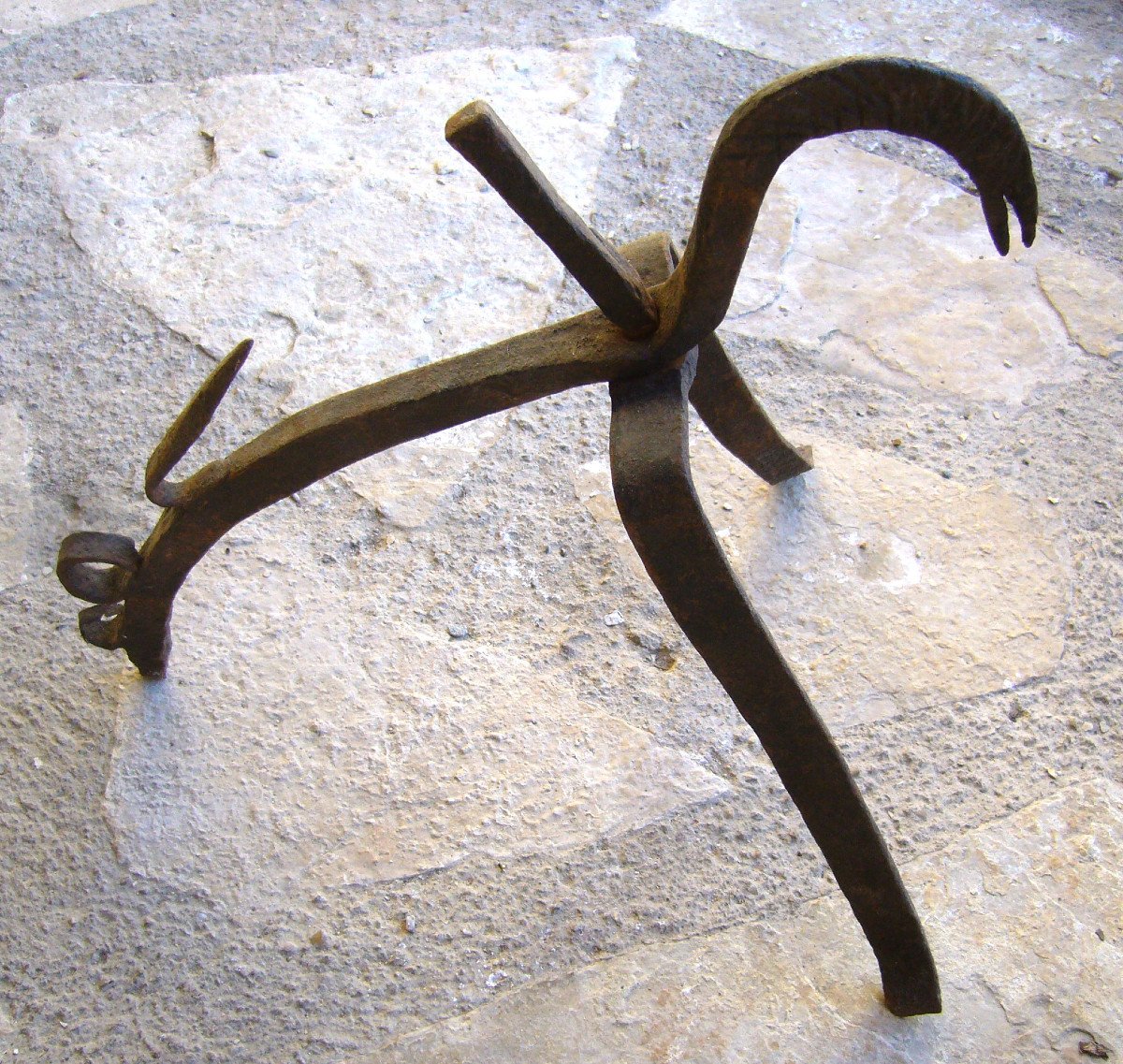 Wrought Iron Spit Holder, Spain, Catalonia, 19th C. - grates and ...