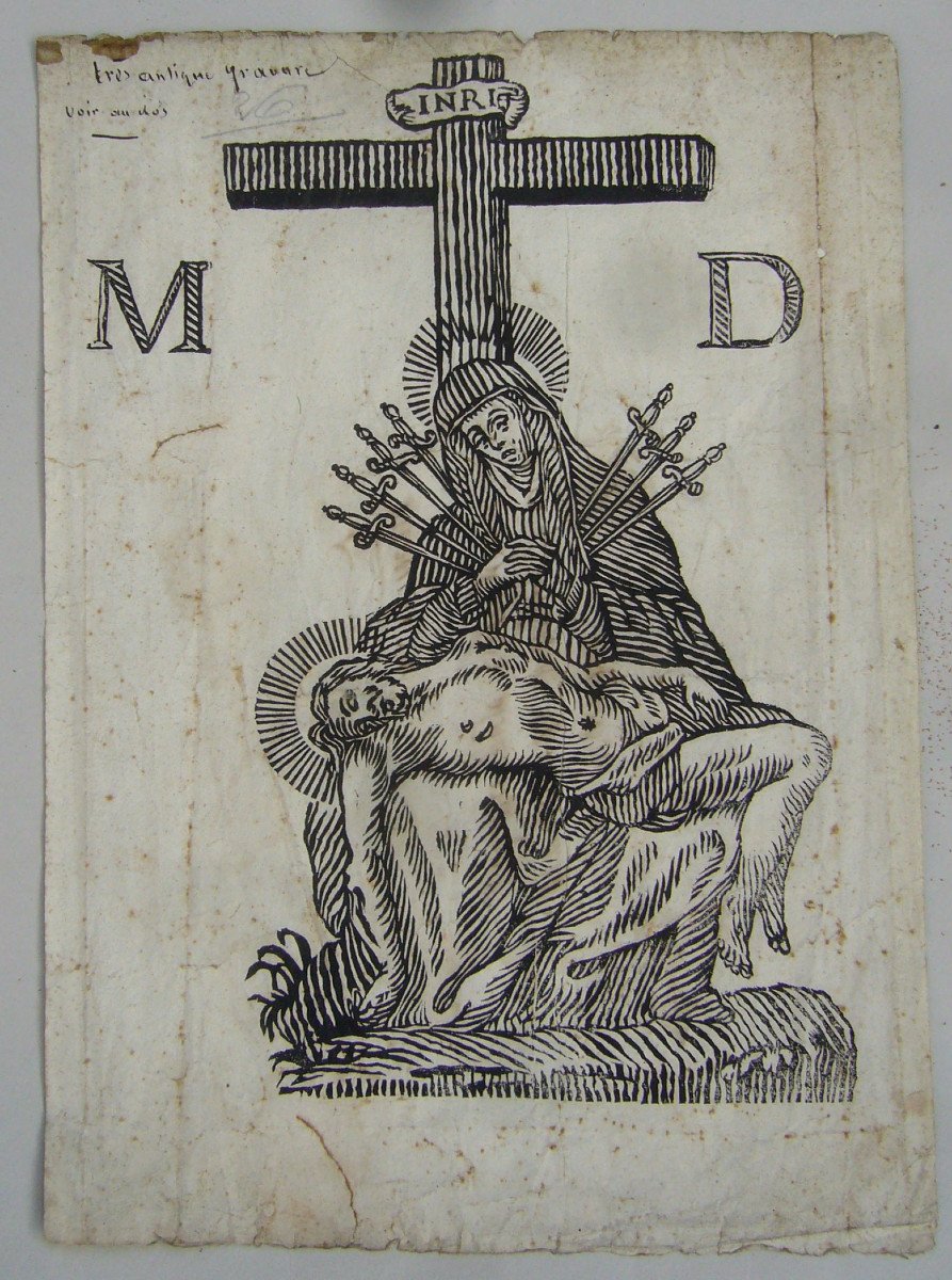 Xylography Mater Dolorosa XVIIth