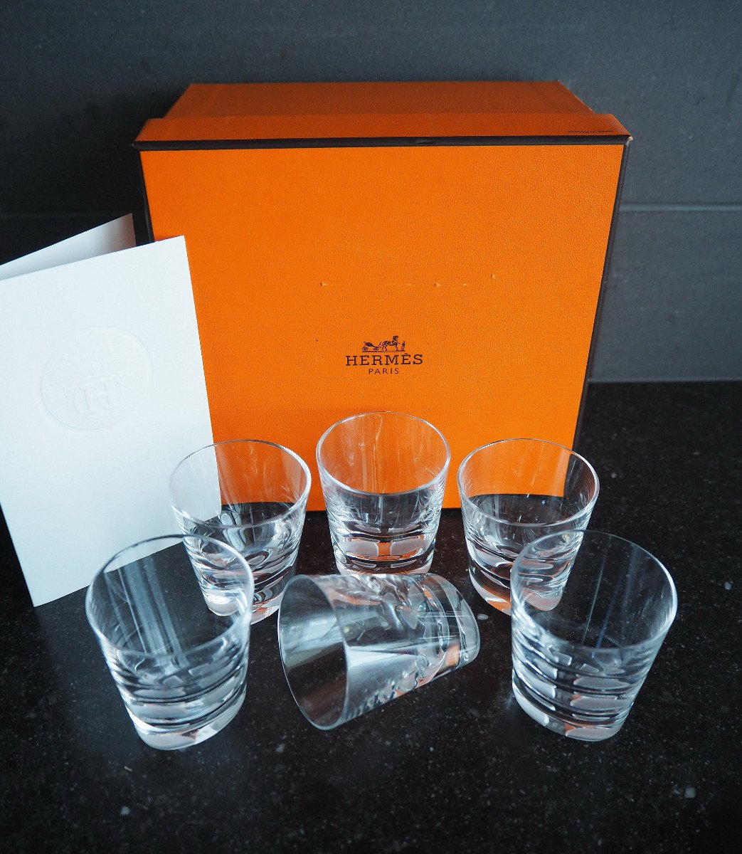 Proantic: Hermès Crystal Vodka Glasses