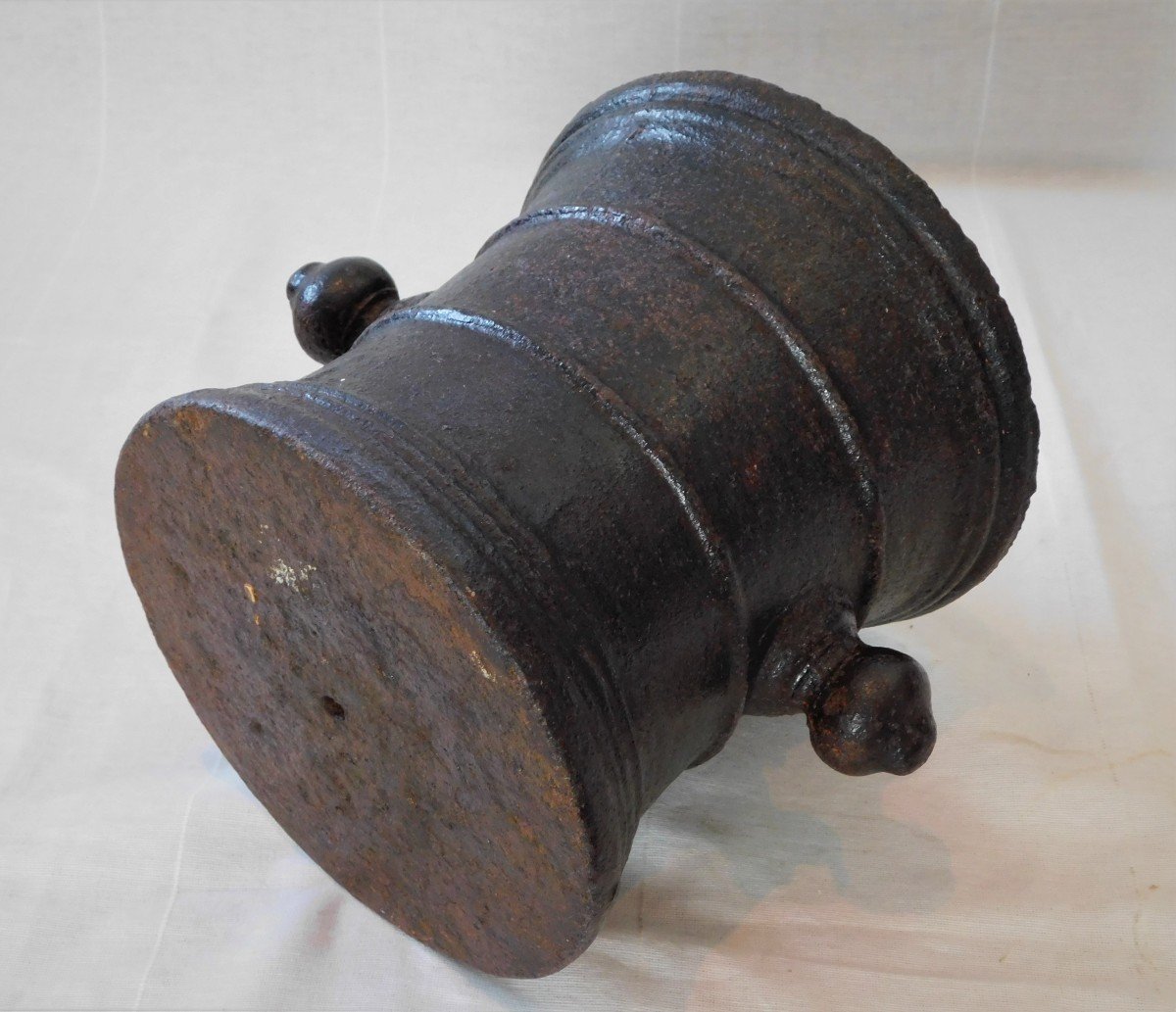 Large Dutch Cast Iron Mortar, Late 17th Century.