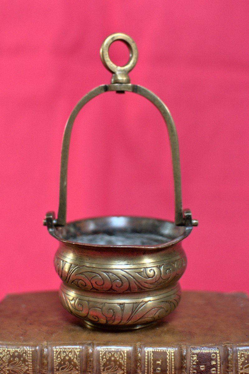 Proantic: Bedside Holy Water Stoup - Bronze - 17th Century - Haute Epo