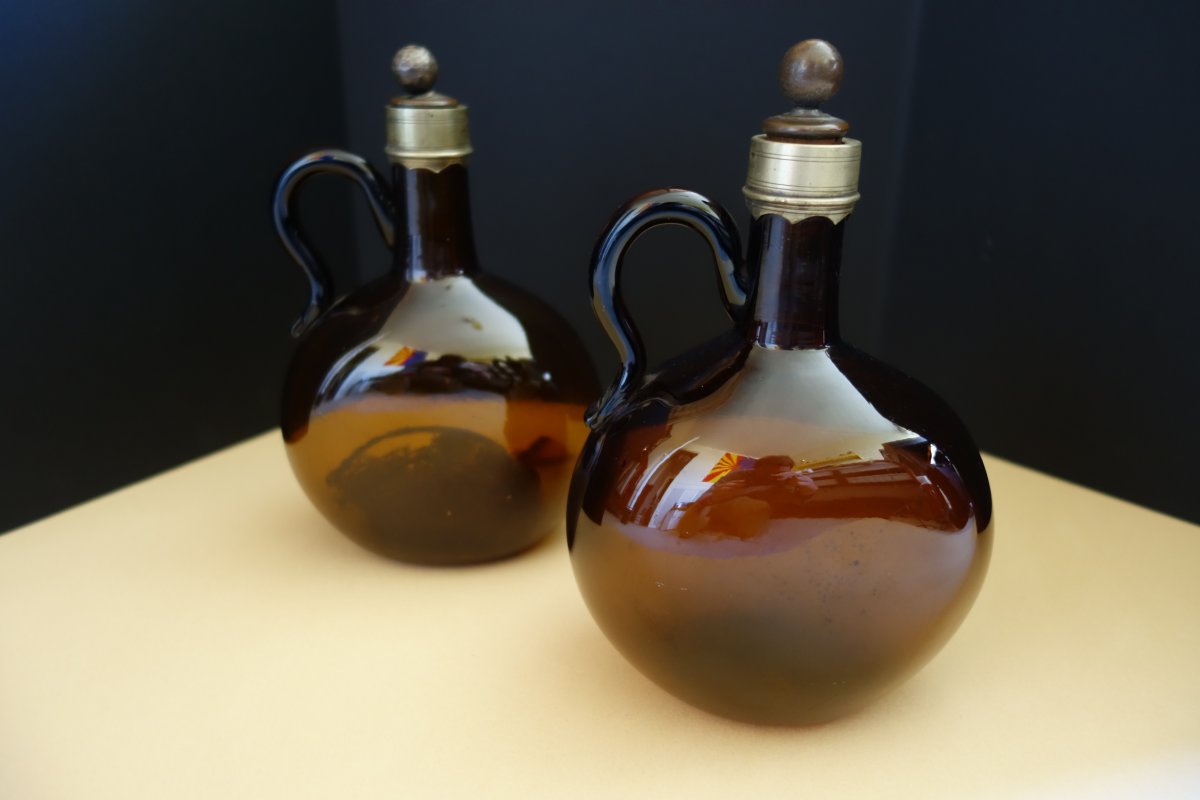 Proantic: Pair Of Bottles Brandy Or