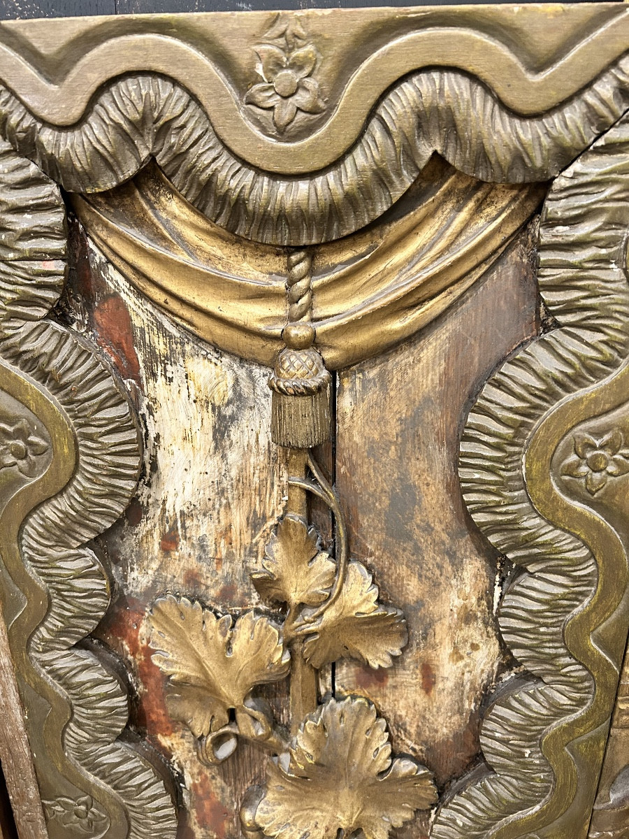 Proantic: Pair Of Carved Wood Paneling