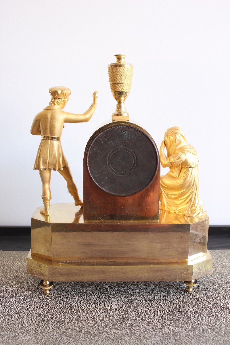 Proantic: Empire Clock 1st Third Of The 19th Century