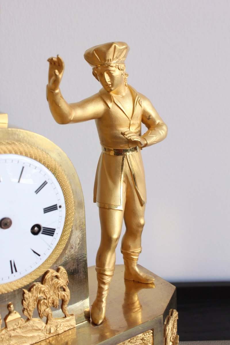 Proantic: Empire Clock 1st Third Of The 19th Century