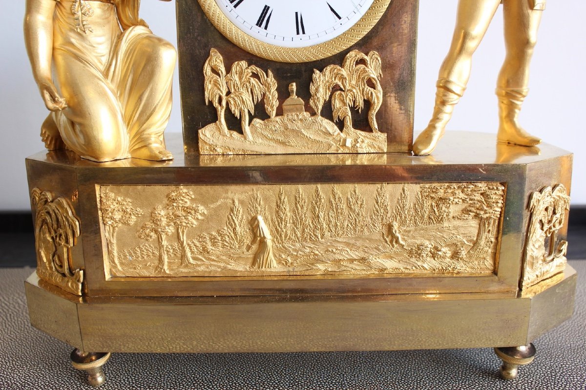 Proantic: Empire Clock 1st Third Of The 19th Century