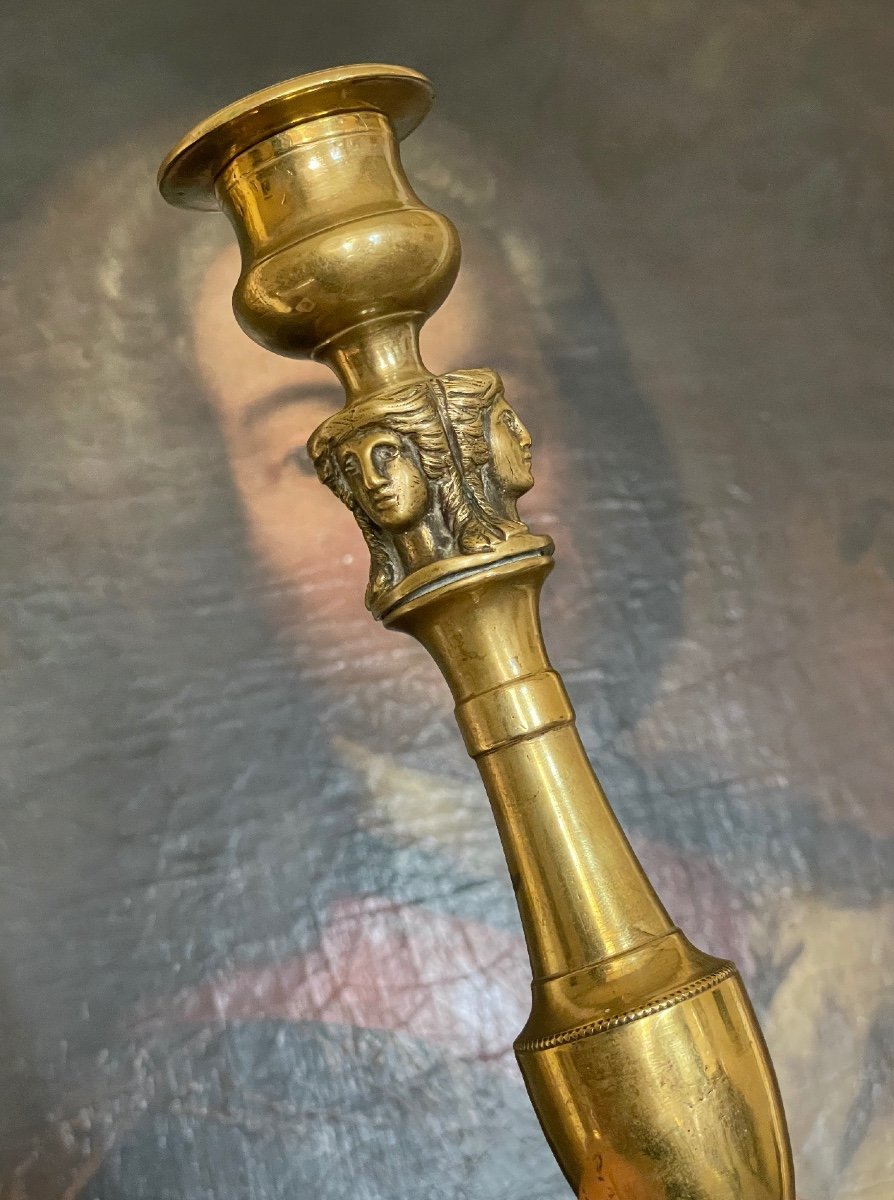 Proantic: Elegant Pair Of Empire Candlesticks