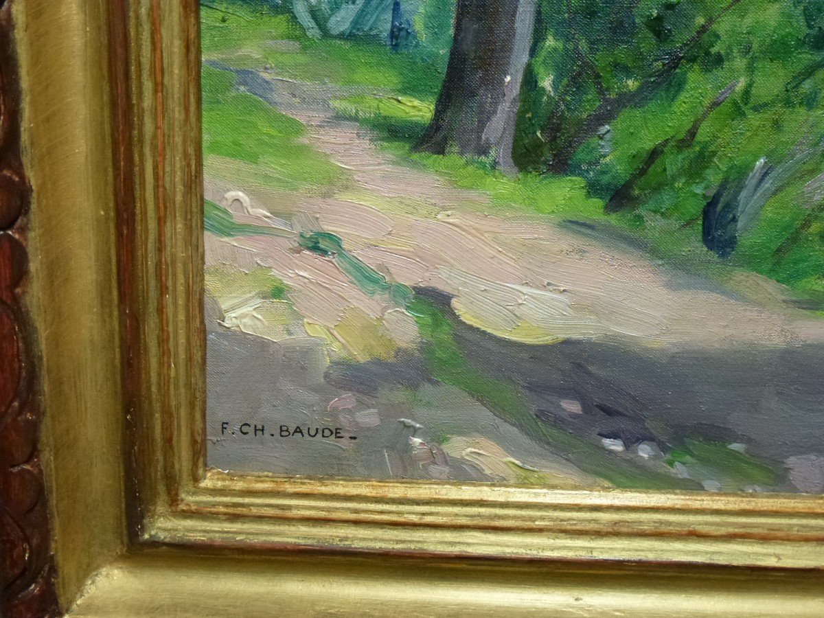 Proantic: François Charles Baude (1880-1953) - "vue du Château de Nice