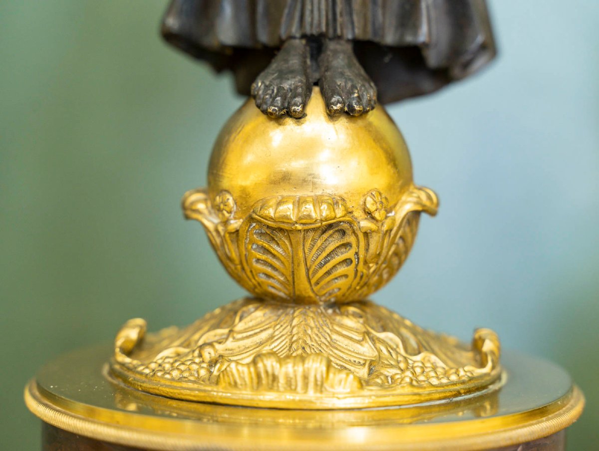 Proantic: Empire Style, Thomire Model. Pair Of Candelabra, Circa 1890