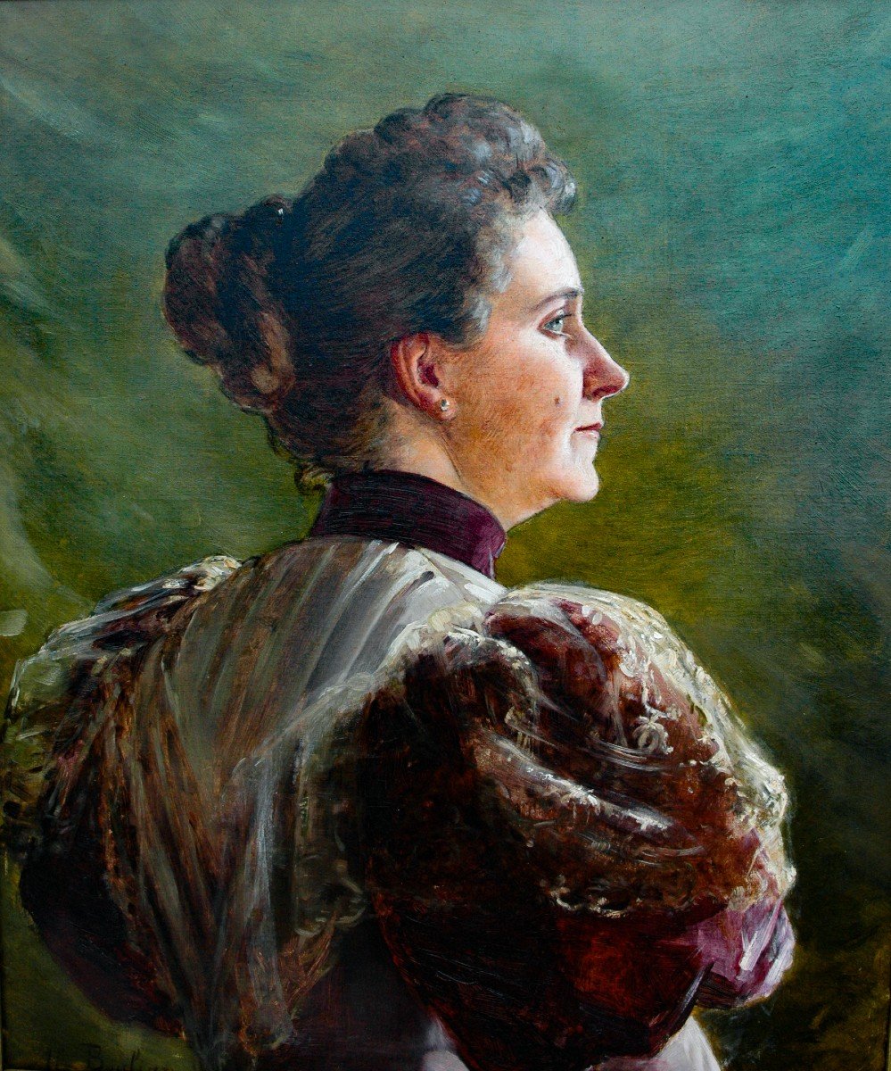 Proantic: Table XIX Portrait Woman Hst Signed Boulian Proantic: Table XIX Portrait Woman Hst Signed Boulian