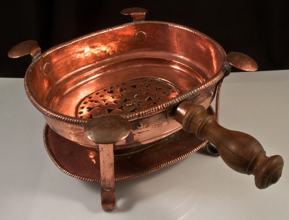 Proantic: Large Eighteenth Century Copper Table Warmer