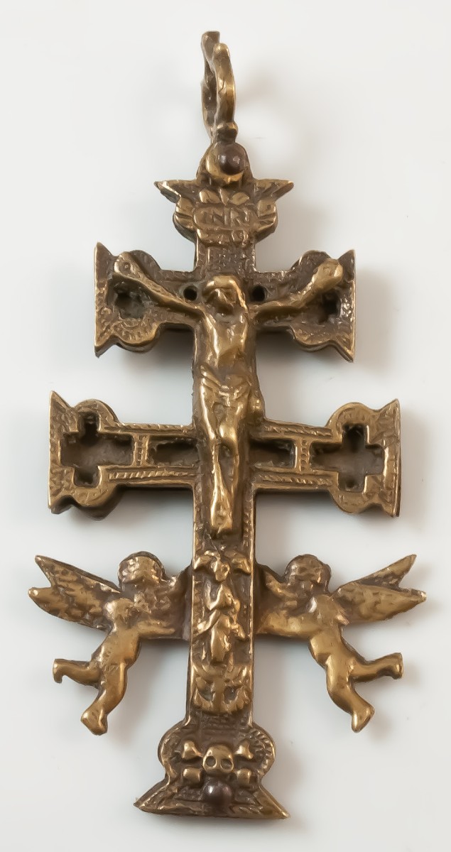 Proantic: Caravaca Cross In Bronze, Spain, 17th-18th Century