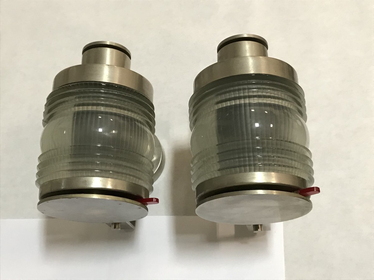 Proantic: Joe Colombo: Pair Of Wall Sconces In Aluminum And Fresnel Gl