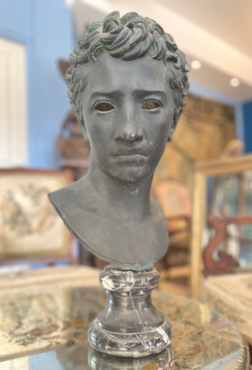 Proantic: Apollo, Plaster Bust With Bronze Patina