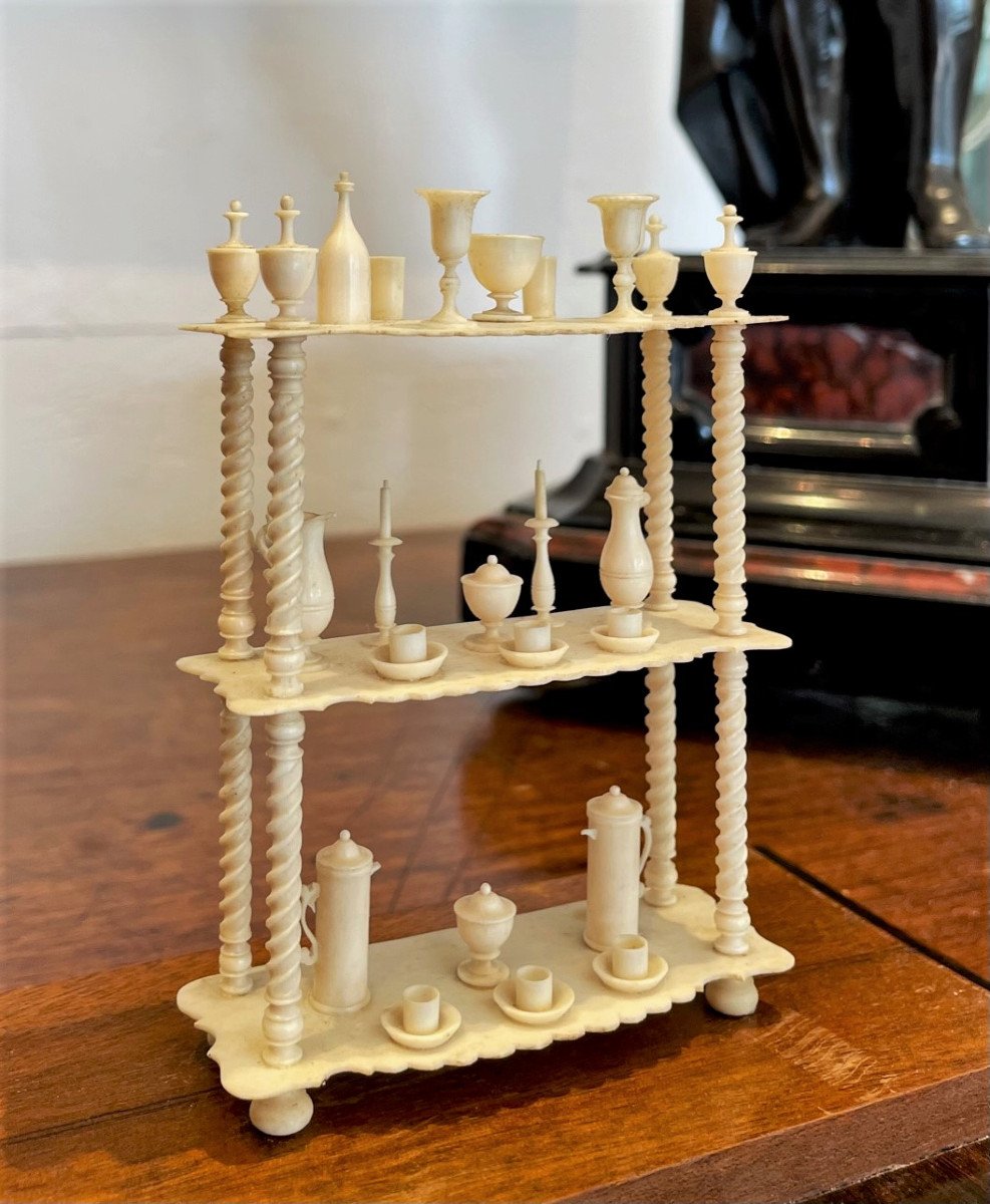 Proantic: Masterpiece Of Mastery 19th In Turned Ivory