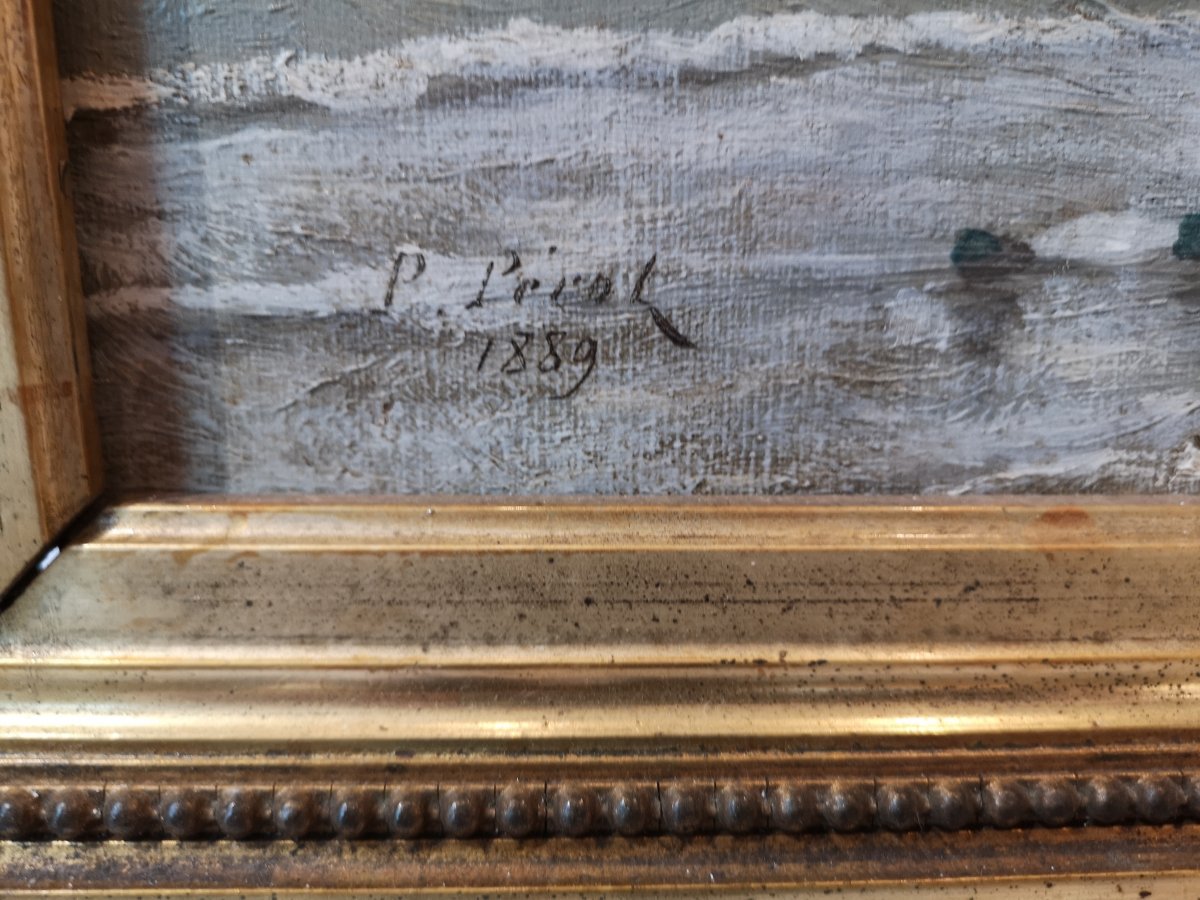 Proantic: Table Oil On Canvas Signed Pierre Perot