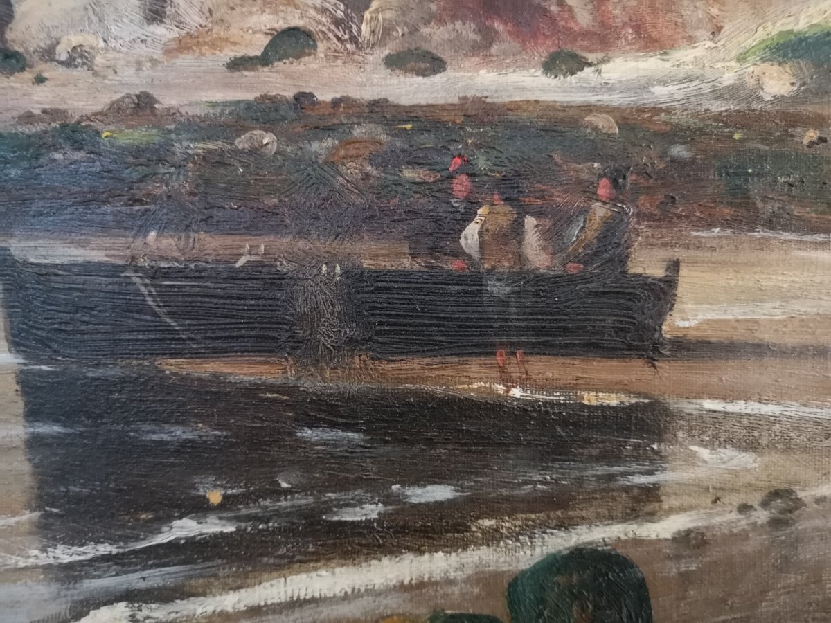 Proantic: Table Oil On Canvas Signed Pierre Perot