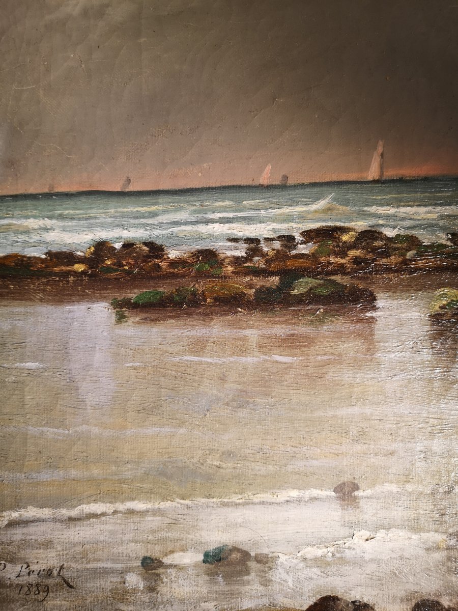 Proantic: Table Oil On Canvas Signed Pierre Perot