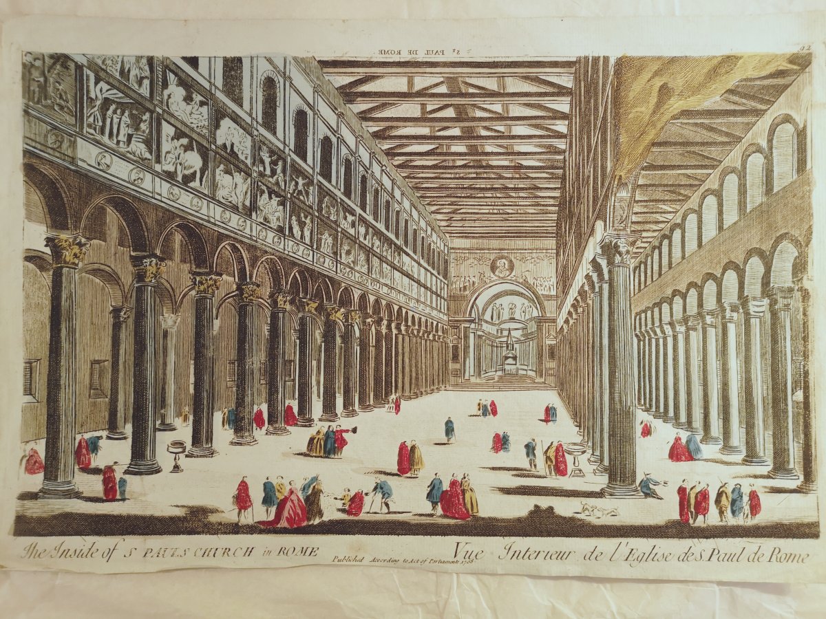 Proantic: 4 Optical Views XVIIIth Century Rome Italy