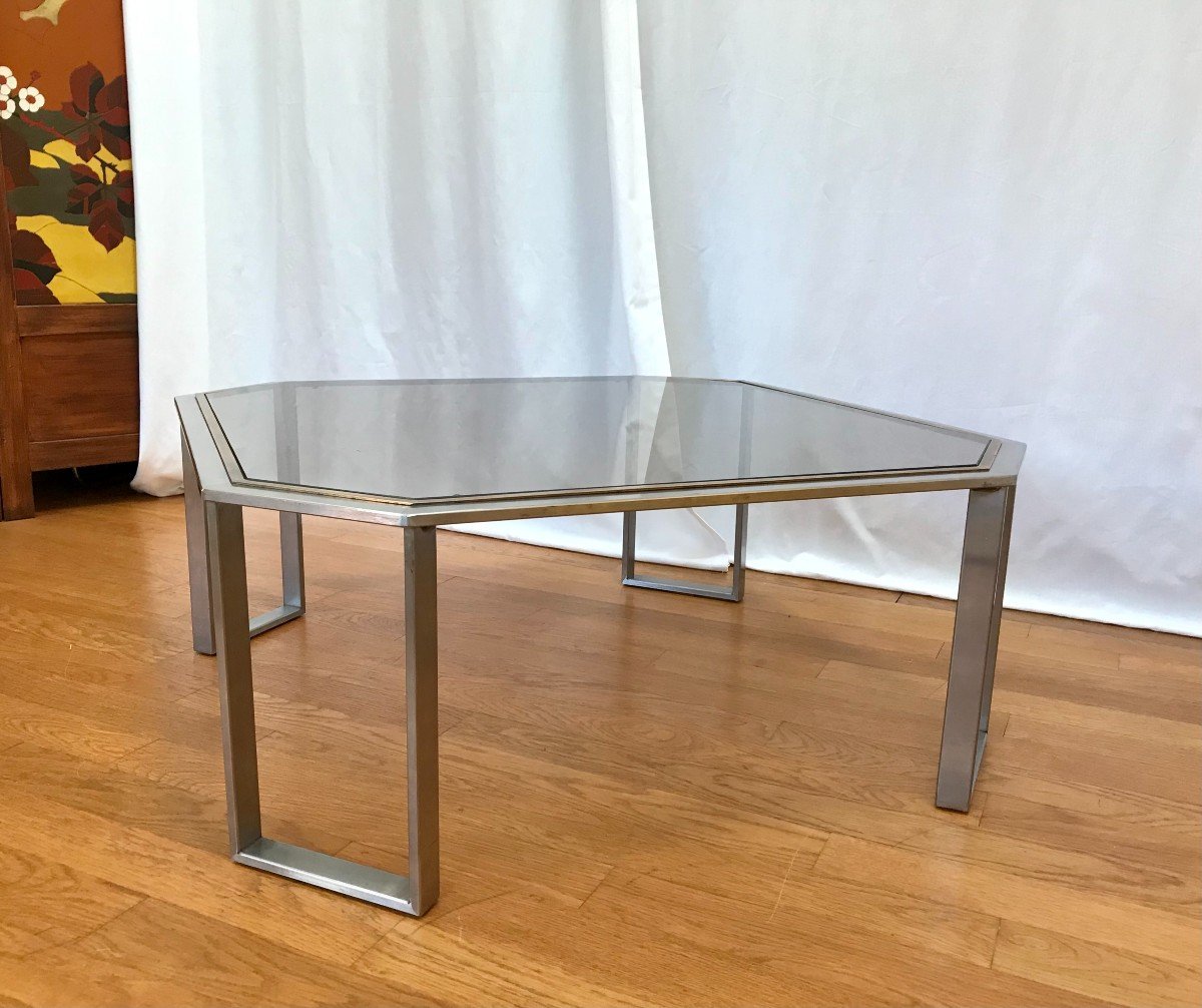 Proantic: Octagonal Designer Coffee Table, 70s