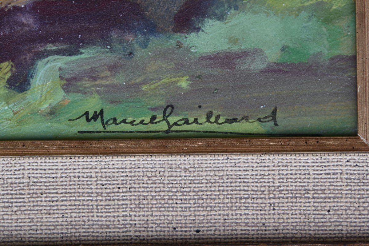 Proantic: Marcel Gaillard "bord De Mer En Bretagne ?" Huile Sur Carton