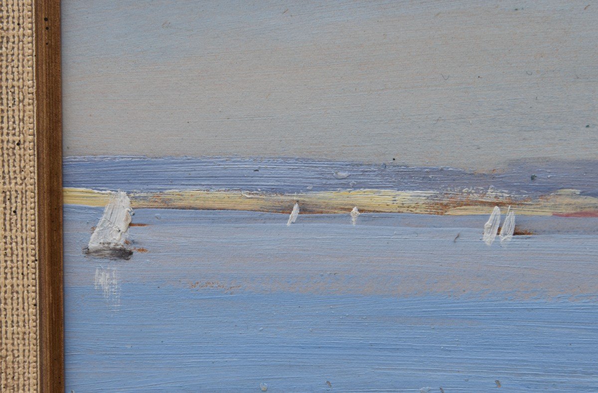 Proantic: Marcel Gaillard "bord De Mer En Bretagne ?" Huile Sur Carton