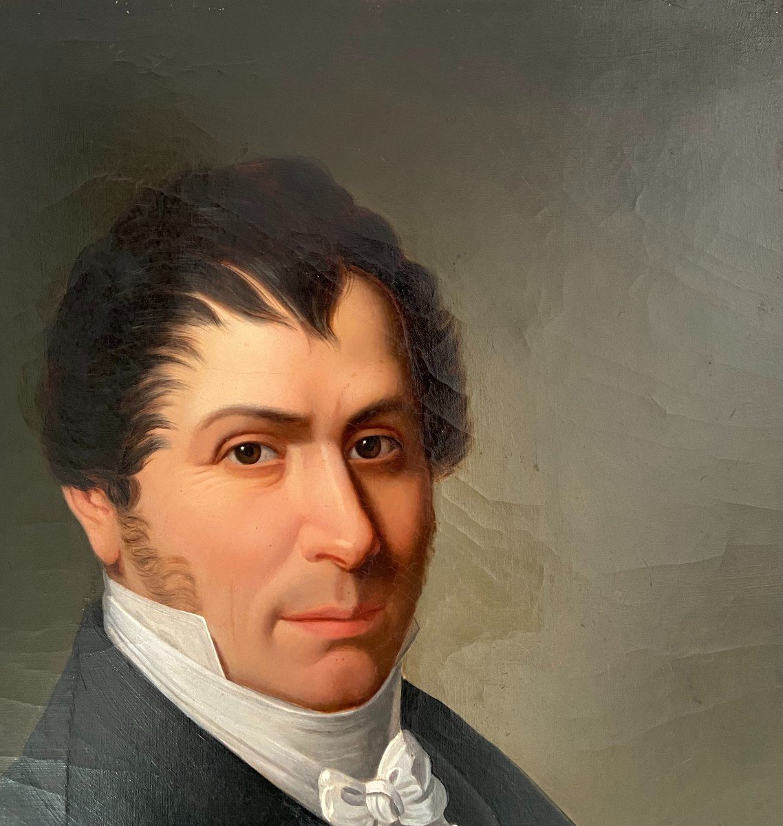 Proantic: Portrait Of A Man, 1st Empire Signed Meunier Robert