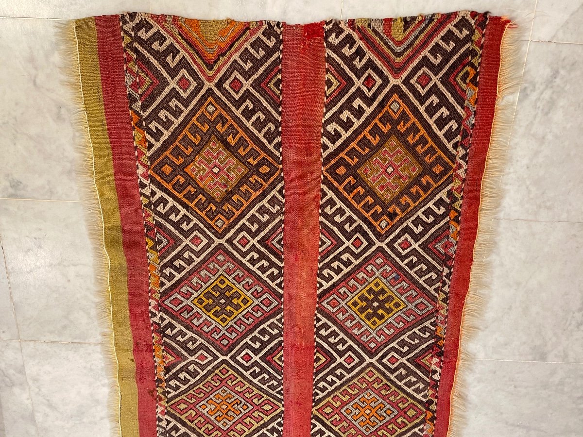 Proantic: Tapis Kilim Turc Ancien 124cm X 70cm